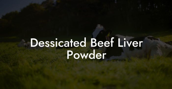 Dessicated Beef Liver Powder - Beef Liver Powders