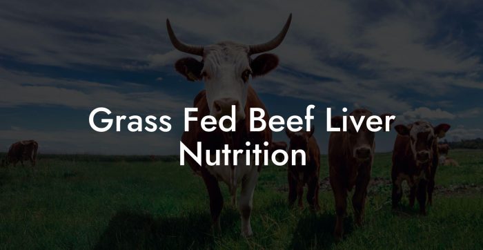 Grass Fed Beef Liver Nutrition - Beef Liver Powders