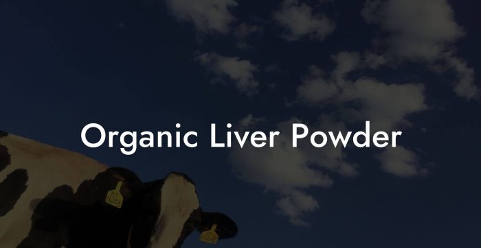Organic Liver Powder - Beef Liver Powders