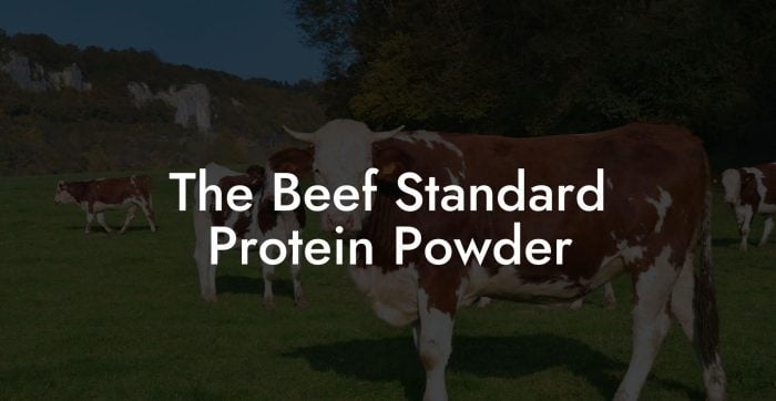 The Beef Standard Protein Powder - Beef Liver Powders