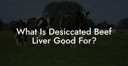 What Is Desiccated Beef Liver Good For? - Beef Liver Powders